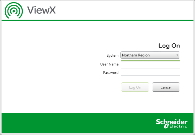 ViewX and Virtual ViewX Clients Guide - Log On to ViewX (ViewX Client)