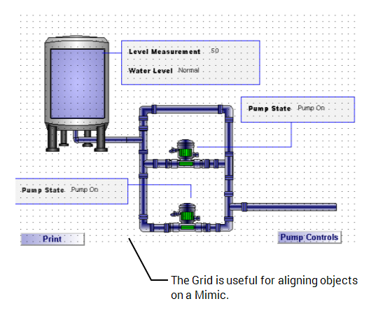 Mimics Guide - Define the Grid Settings for a Mimic (Configuring the ...