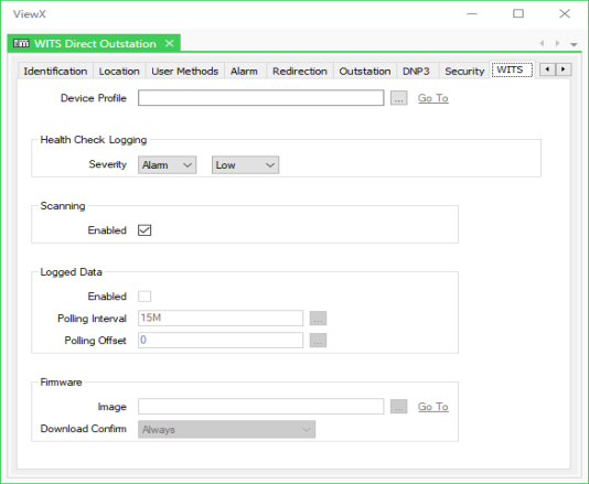DNP3 WITS Driver Guide - Specify the WITS Properties (Configuring a ...