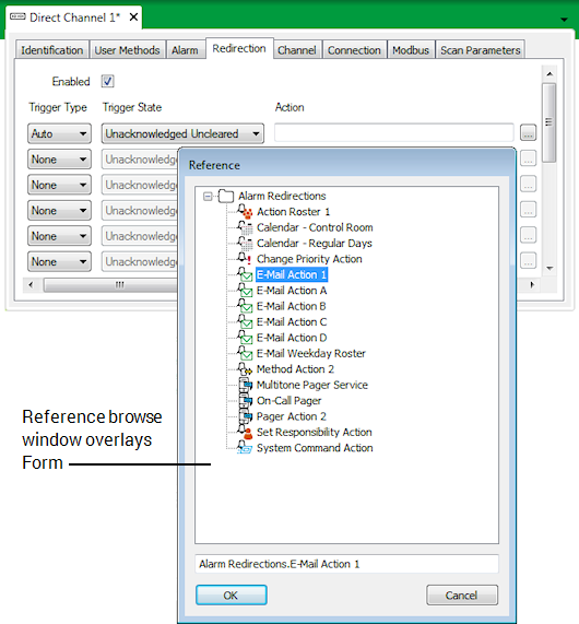 Alarm Redirection Guide - Select the Action to be Taken (Configure ...