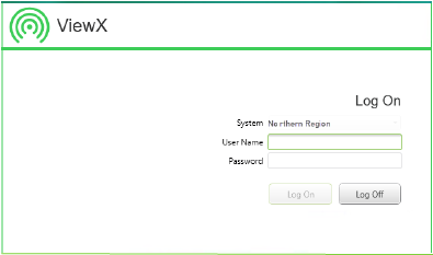 ViewX and Virtual ViewX Clients Guide - Log On to ViewX (ViewX Client)