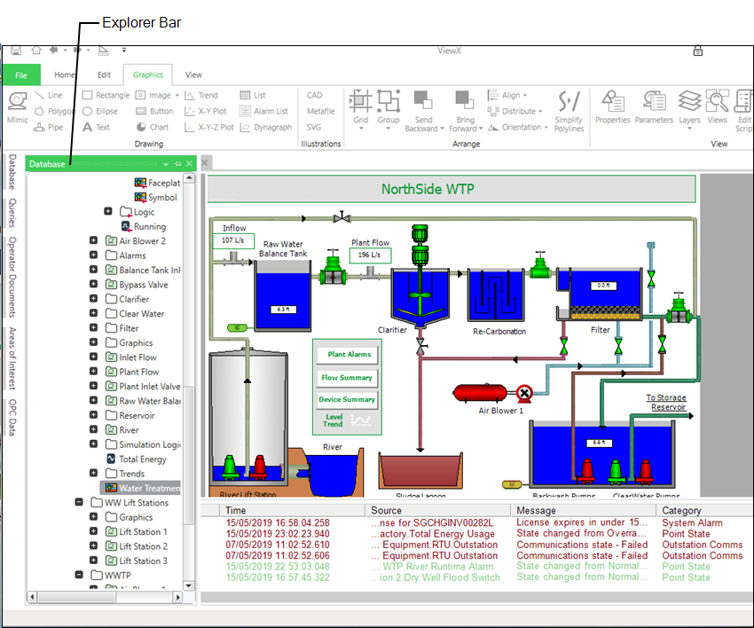 ViewX and Virtual ViewX Clients Guide - Explorer Bars