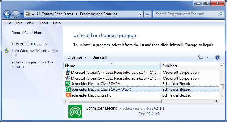 ClearSCADA Installation Guide - Uninstall ClearSCADA WebX - 'Quick ...
