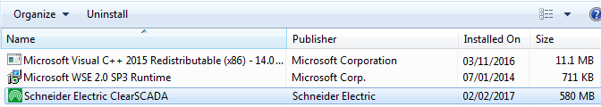 ClearSCADA Installation Guide - Uninstall ClearSCADA - 'Quick ...