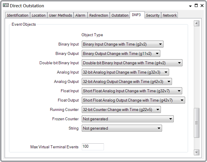 DNP3 Driver Guide - Specify the DNP3 Event Object Types (Configuring a ...